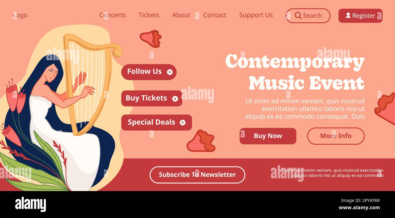 Contemporary music events, concert performance Stock Vector Image & Art ...