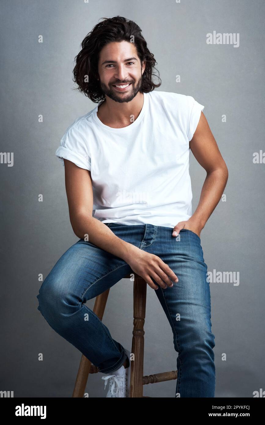Nothing more handsome than a genuine smile. Studio shot of a handsome ...