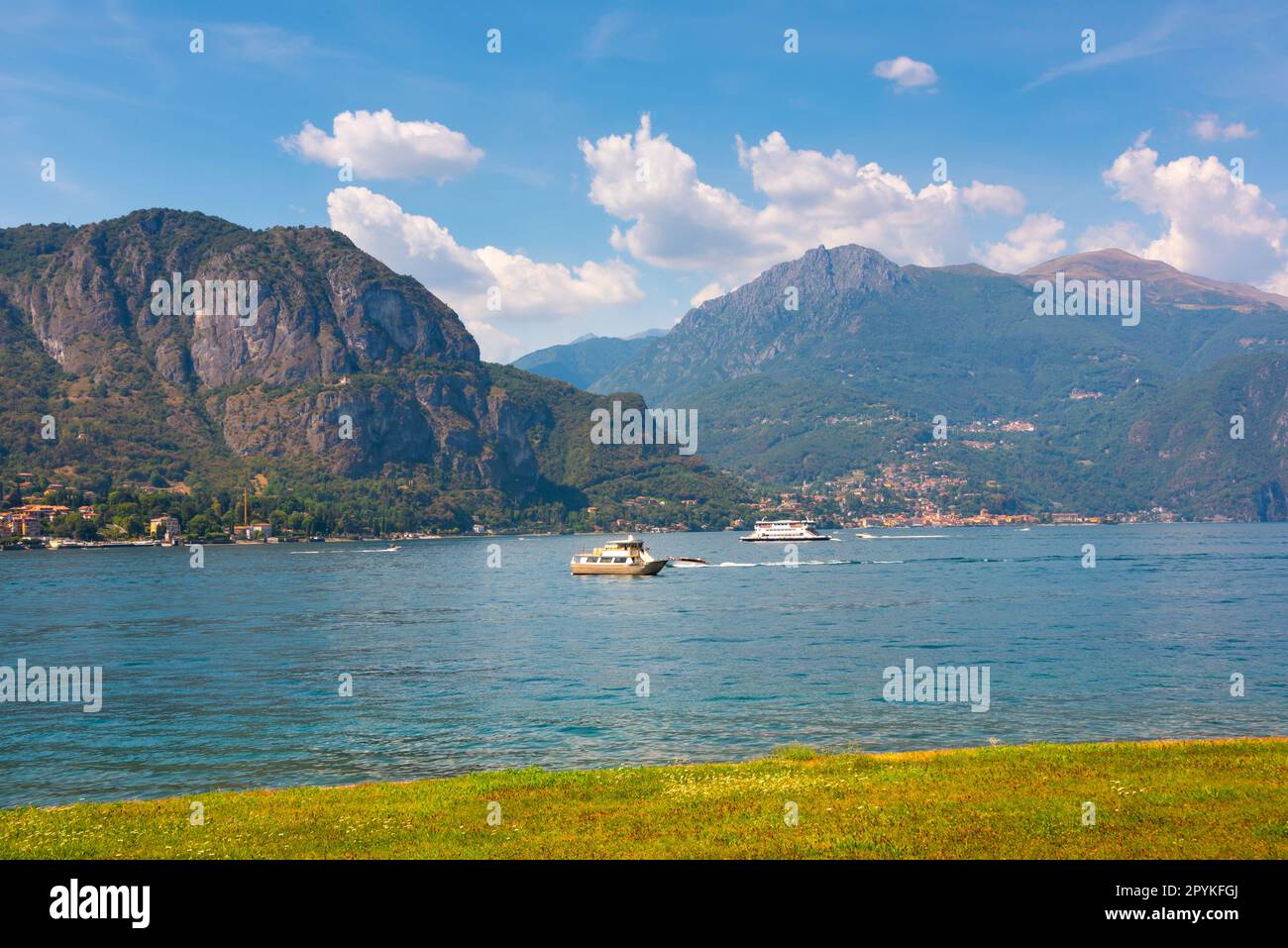 Beautiful nature of lake Como in summer, famous tourism destination ...