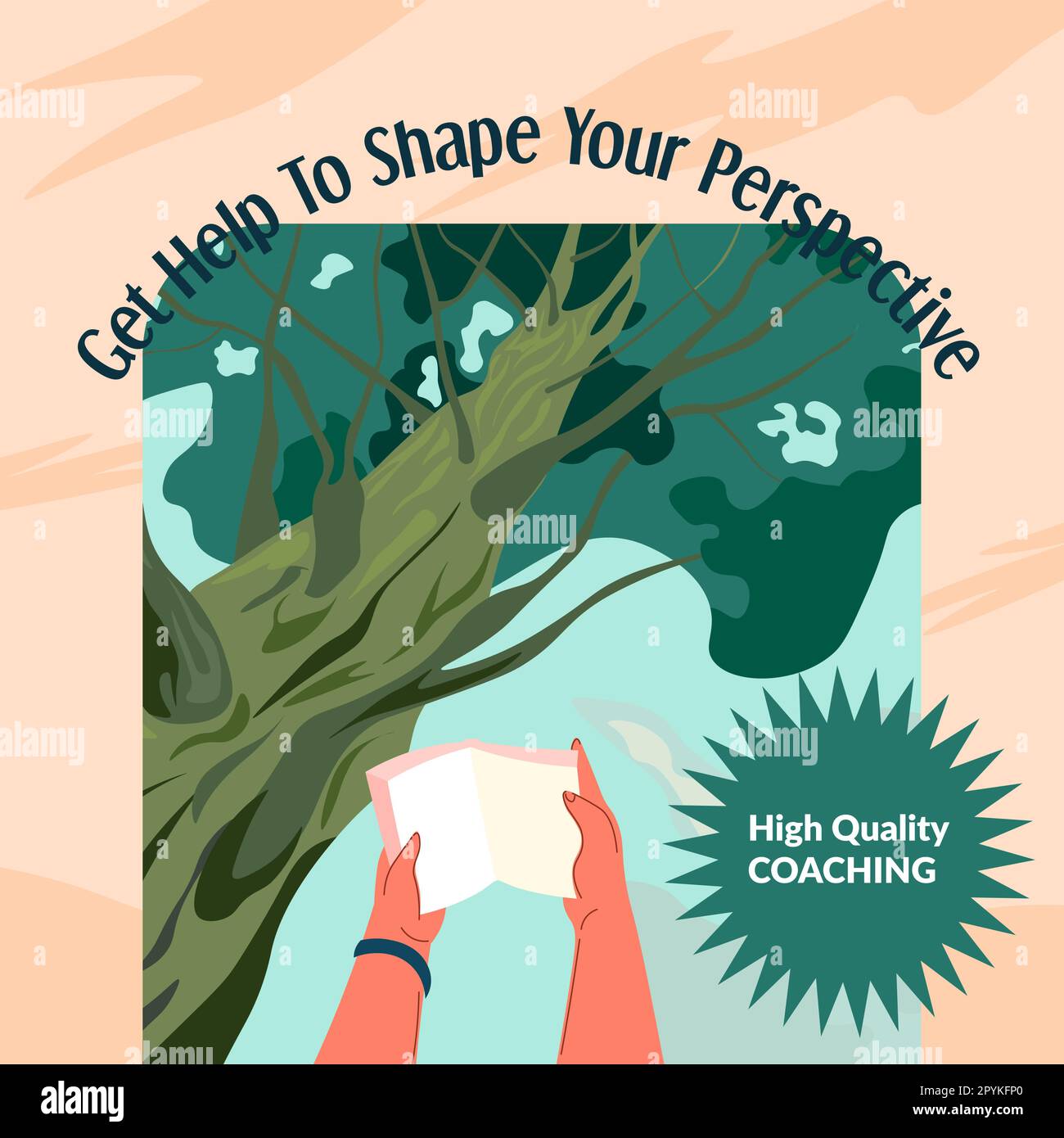Get help to shape perspective, coaching lesson Stock Vector Image & Art ...