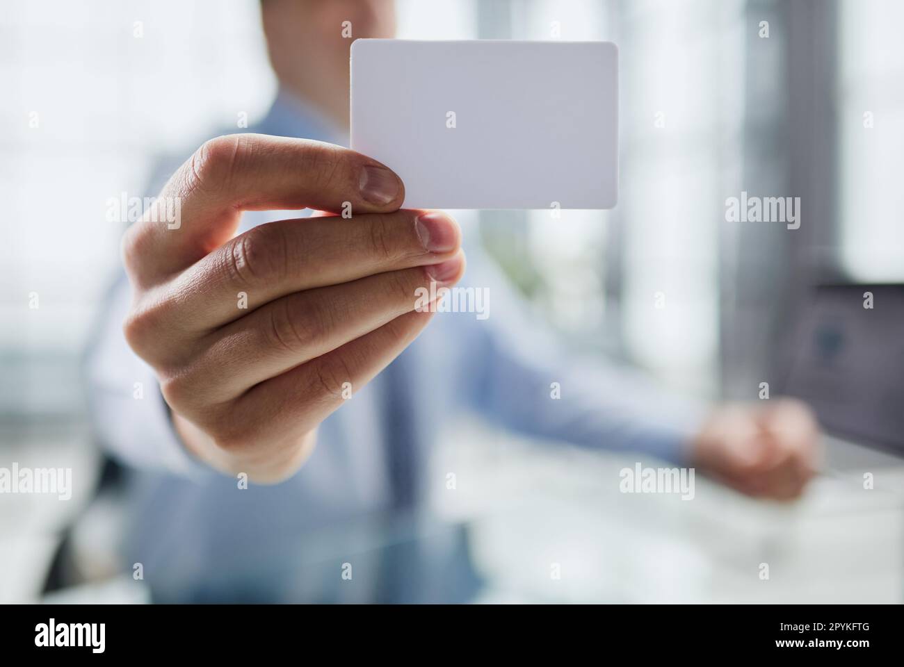 Show a blank piece of paper. Paper visit card Stock Photo - Alamy