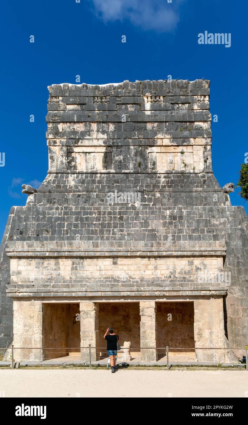 Temple of the Jaguars, Templo de los Jaguares, Chichen Itzá, Mayan ...