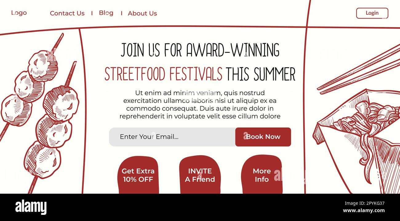 Outdoor food festivals Stock Vector Images - Alamy