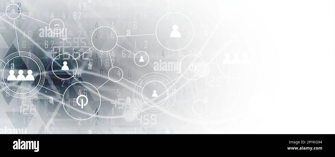 Abstract Artificial intelligence. Technology web background. Virtual ...