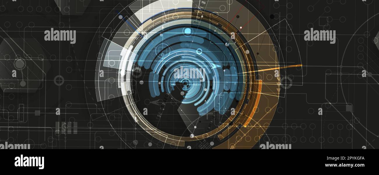 Technology innovation background, idea of global business solution ...