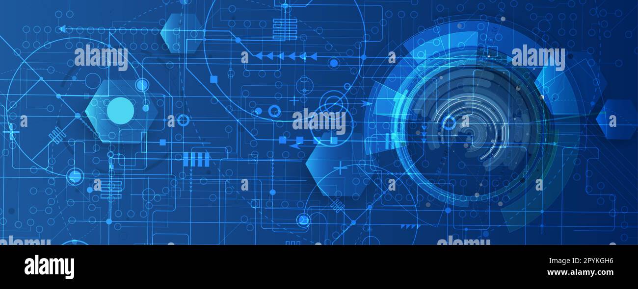 Technology innovation background, idea of global business solution ...