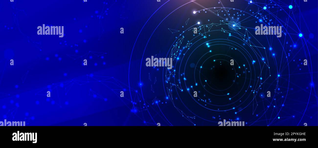 Neural network concept. Connected cells with links. High technology ...