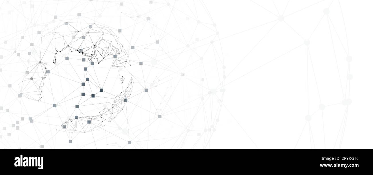 Neural network concept. Connected cells with links. High technology ...