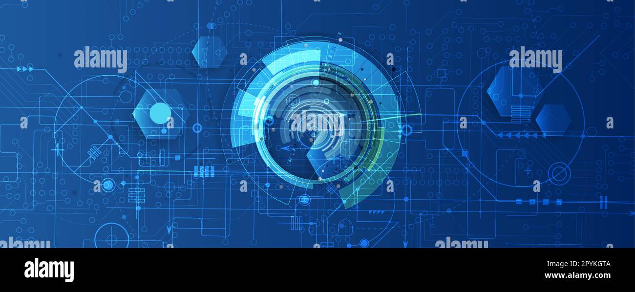 Technology innovation background, idea of global business solution ...