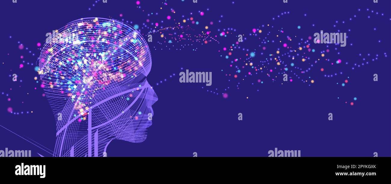 Neural network concept. Connected cells with links. High technology ...