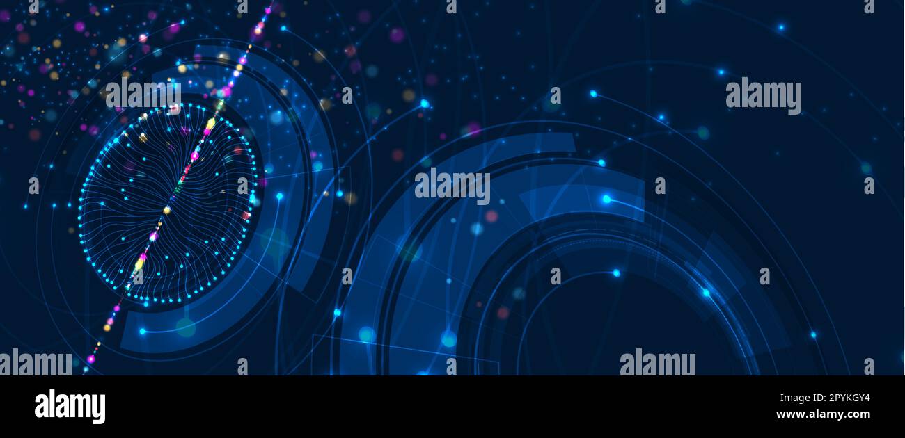 Neural network concept. Connected cells with links. High technology ...