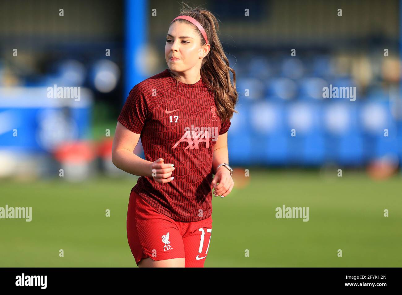 Kingston, UK. 03rd May, 2023. Carla Humphrey of Liverpool Women warming ...