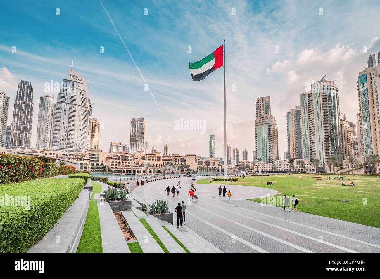18 January 2023, Dubai, UAE: Scenic view of Dubai skyline, with the ...