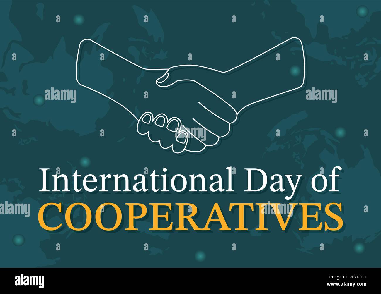 International Day of Cooperatives Vector Illustration with Hand, Earth ...