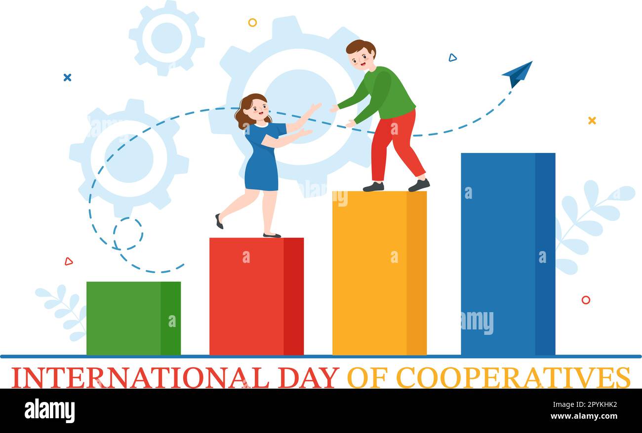International Day of Cooperatives Vector Illustration with Hand, Earth ...