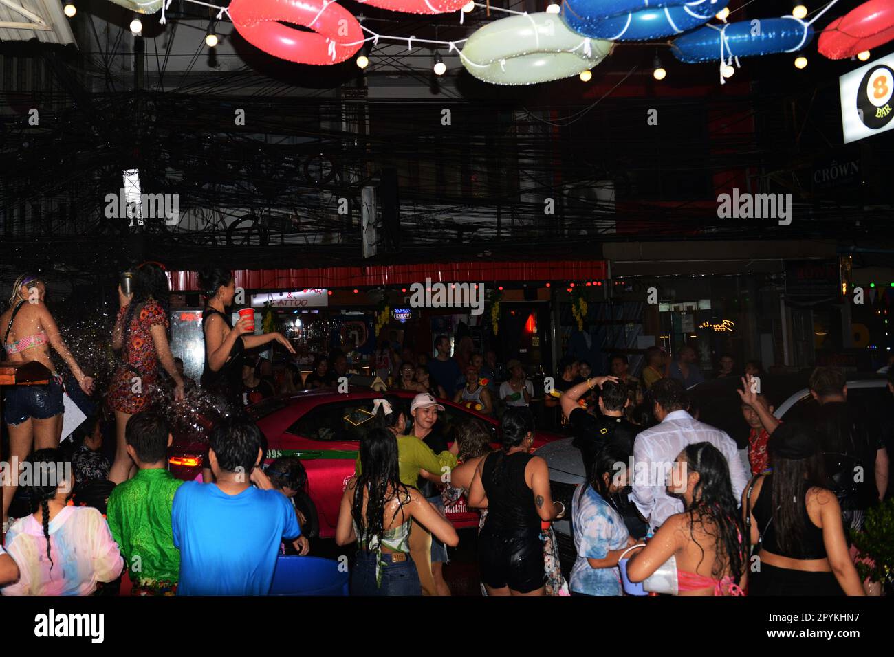 Celebrating Songkran ( Thai New Year ) by the bars on Soi 8 of ...