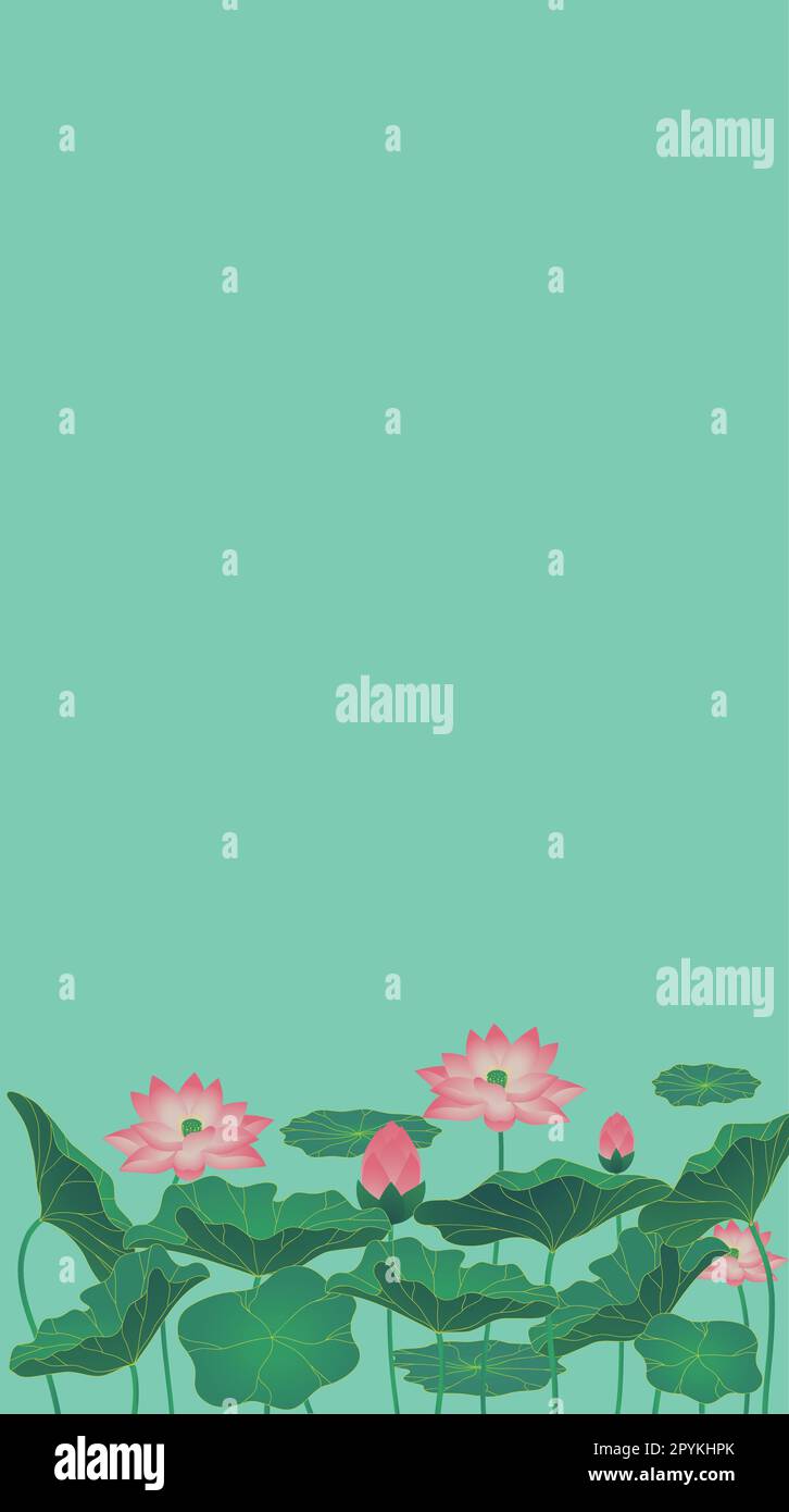 Green blank lotus poster background Stock Vector Image & Art - Alamy