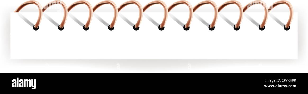 Notebook binder, spiral wire on journal vector Stock Vector Image & Art ...