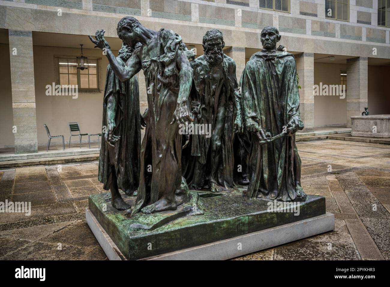 The Burghers of Calais by Auguste Rodin, Atrium of the Kunstmuseum ...