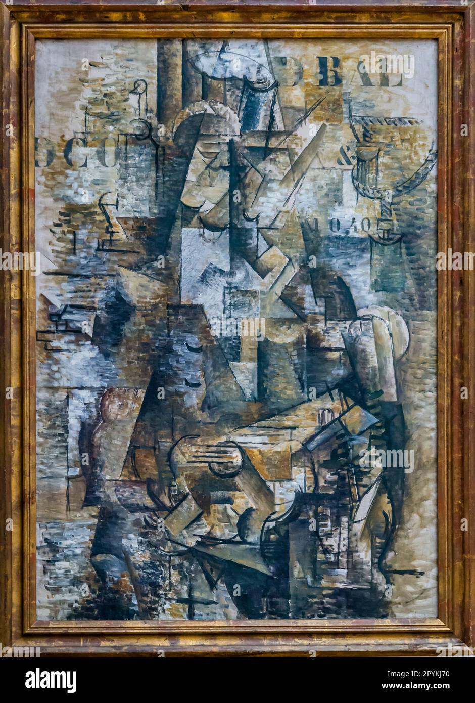 Geoges Braque paining The Portuguese, 1911, Kunstmuseum Basel, Basel ...