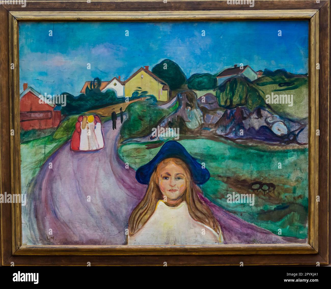 Edvard Munch painting Road to.., Kunstmuseum Basel, Basel, Switzerland ...