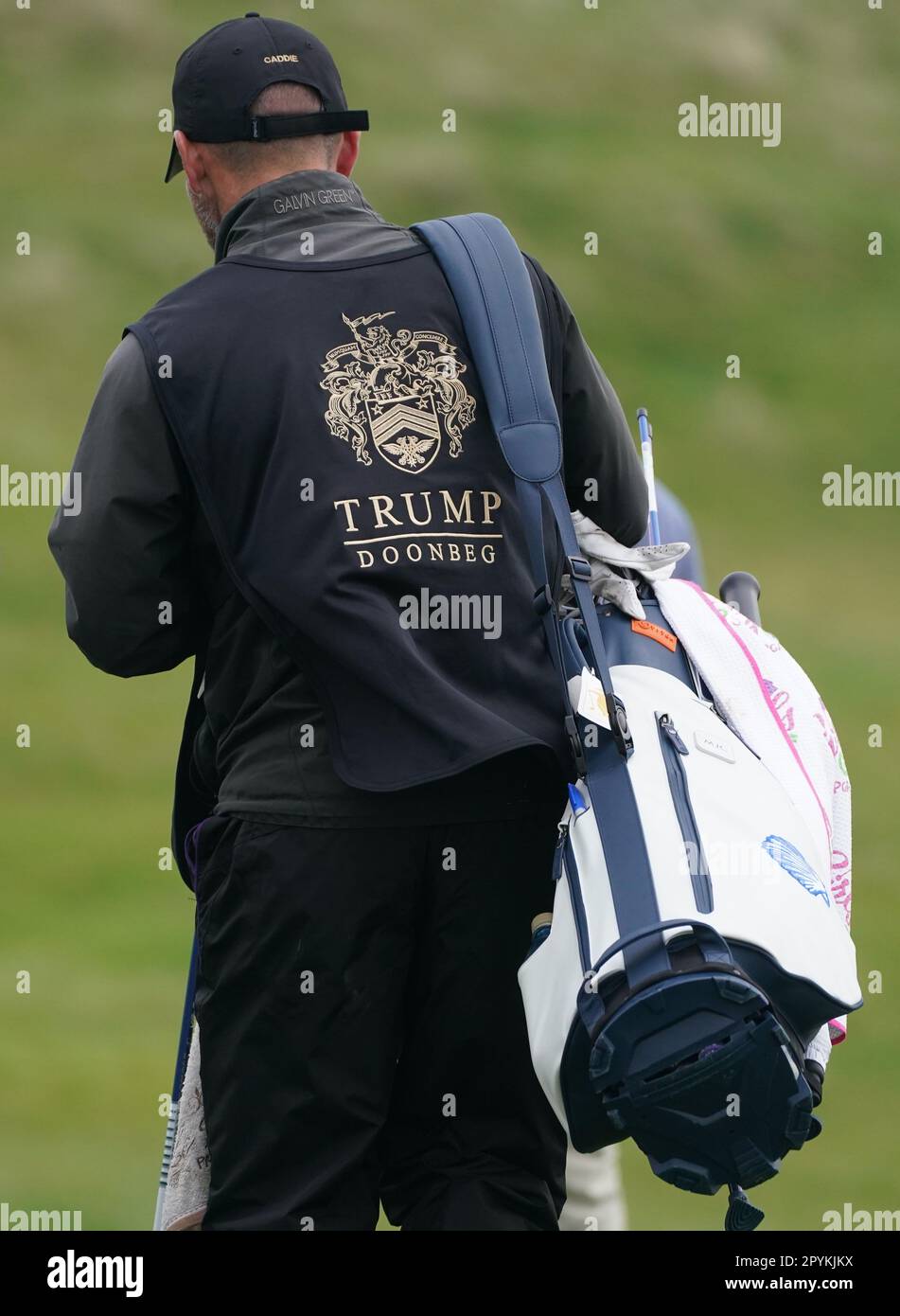 A caddy on the course at Trump International Golf Links & Hotel in ...