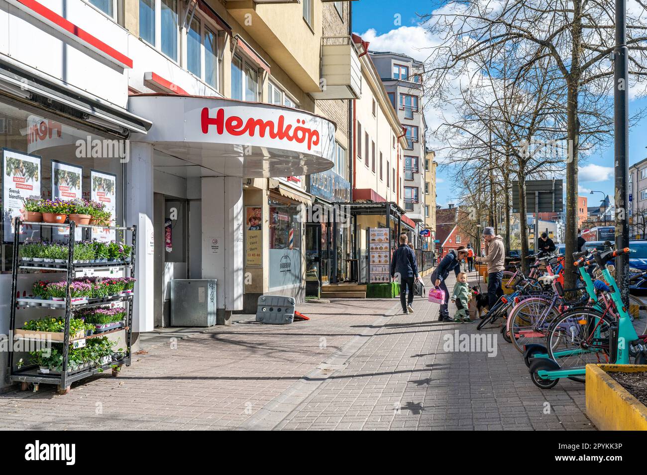 Kungsgatan (King's street) one of the main streets in Norrköping during ...
