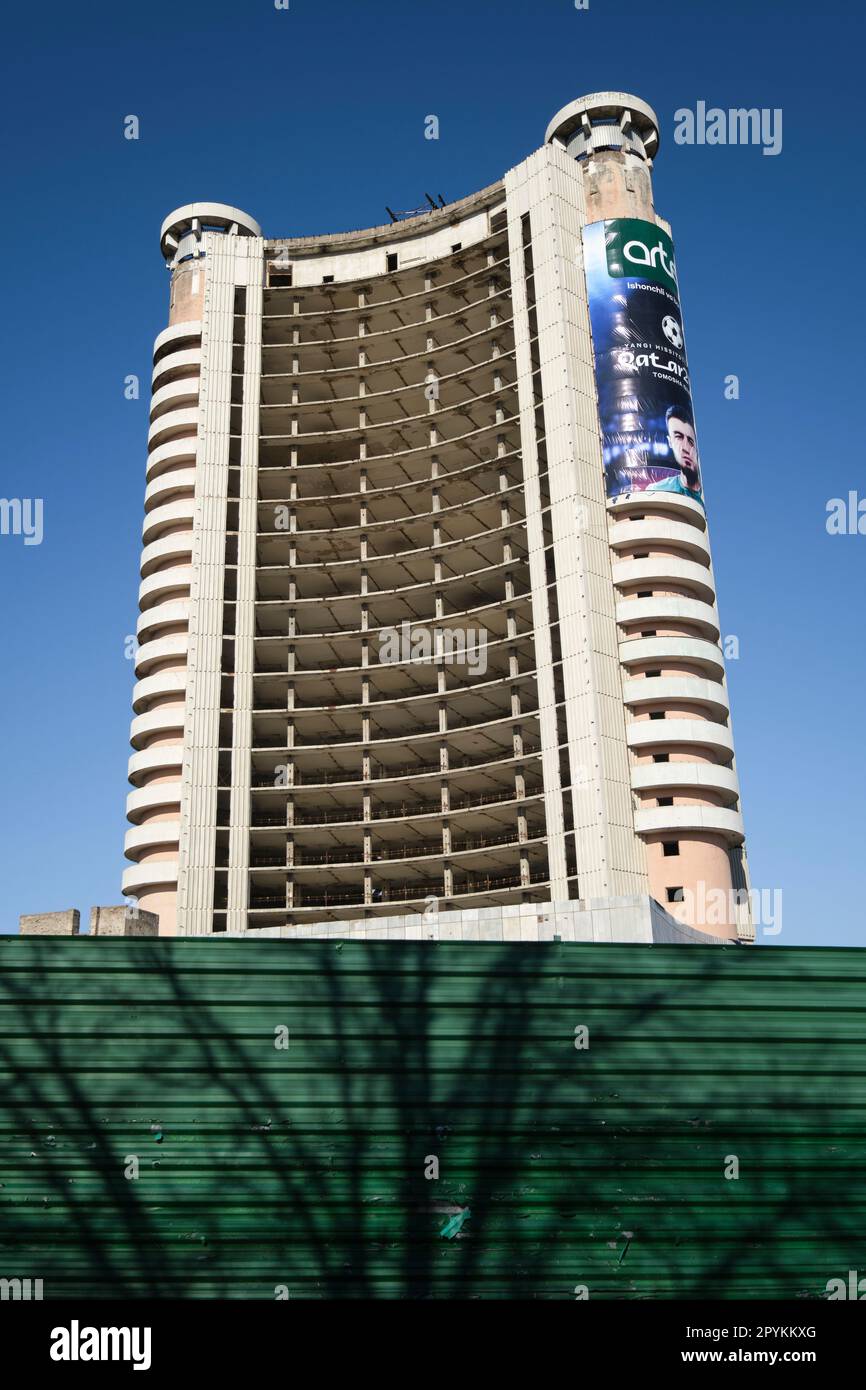View of the Soviet era brutalist, modernist style Hotel Moscow (renamed ...