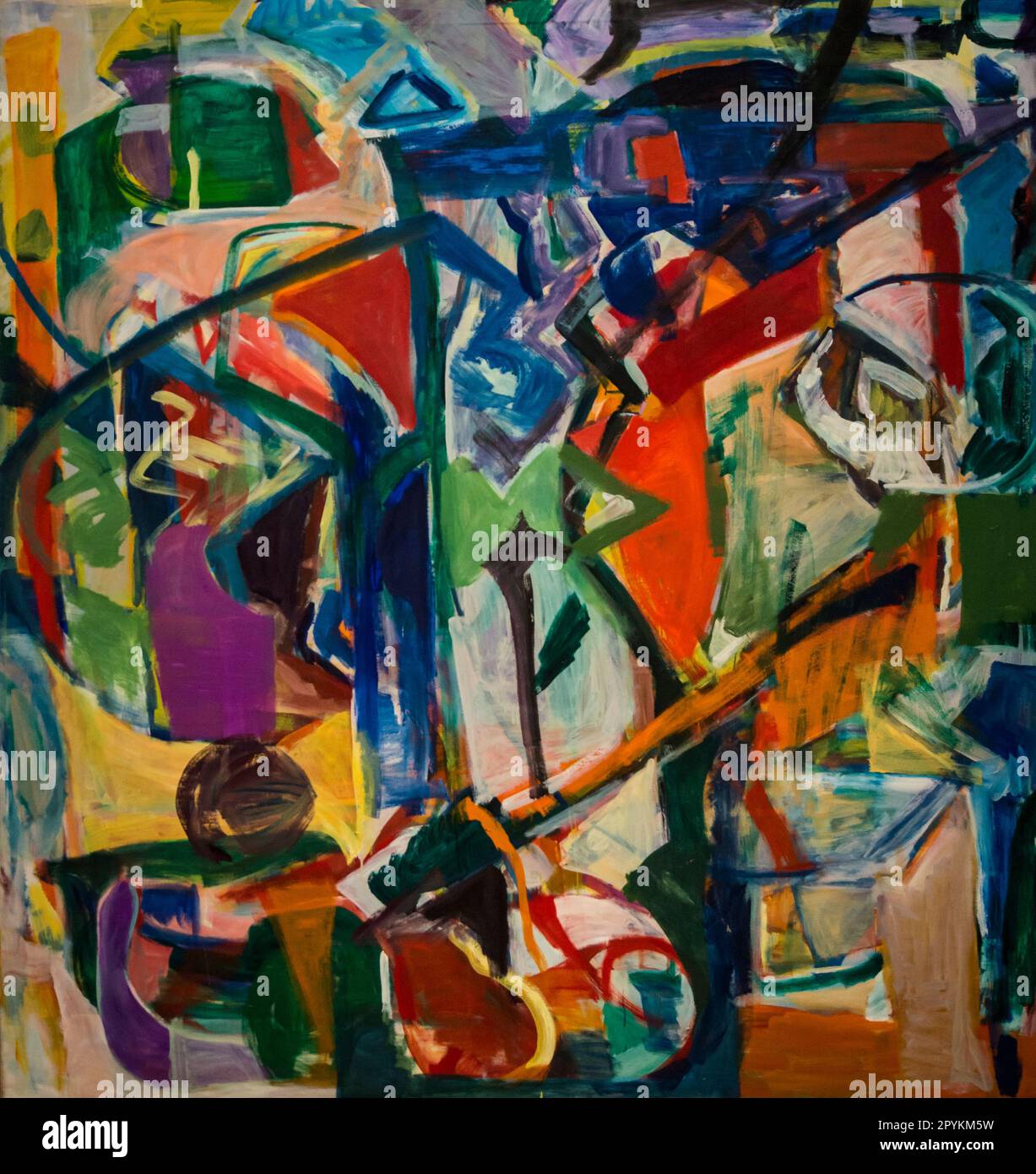 Abstract painting by Shirley Jaffe in exhibition 'Form as Experiment ...