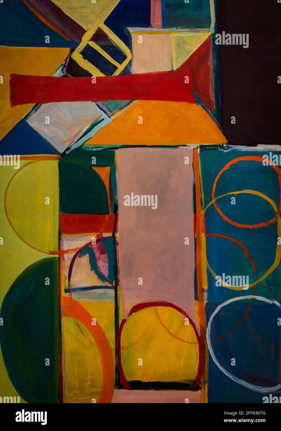 Abstract painting by Shirley Jaffe in exhibition 'Form as Experiment ...