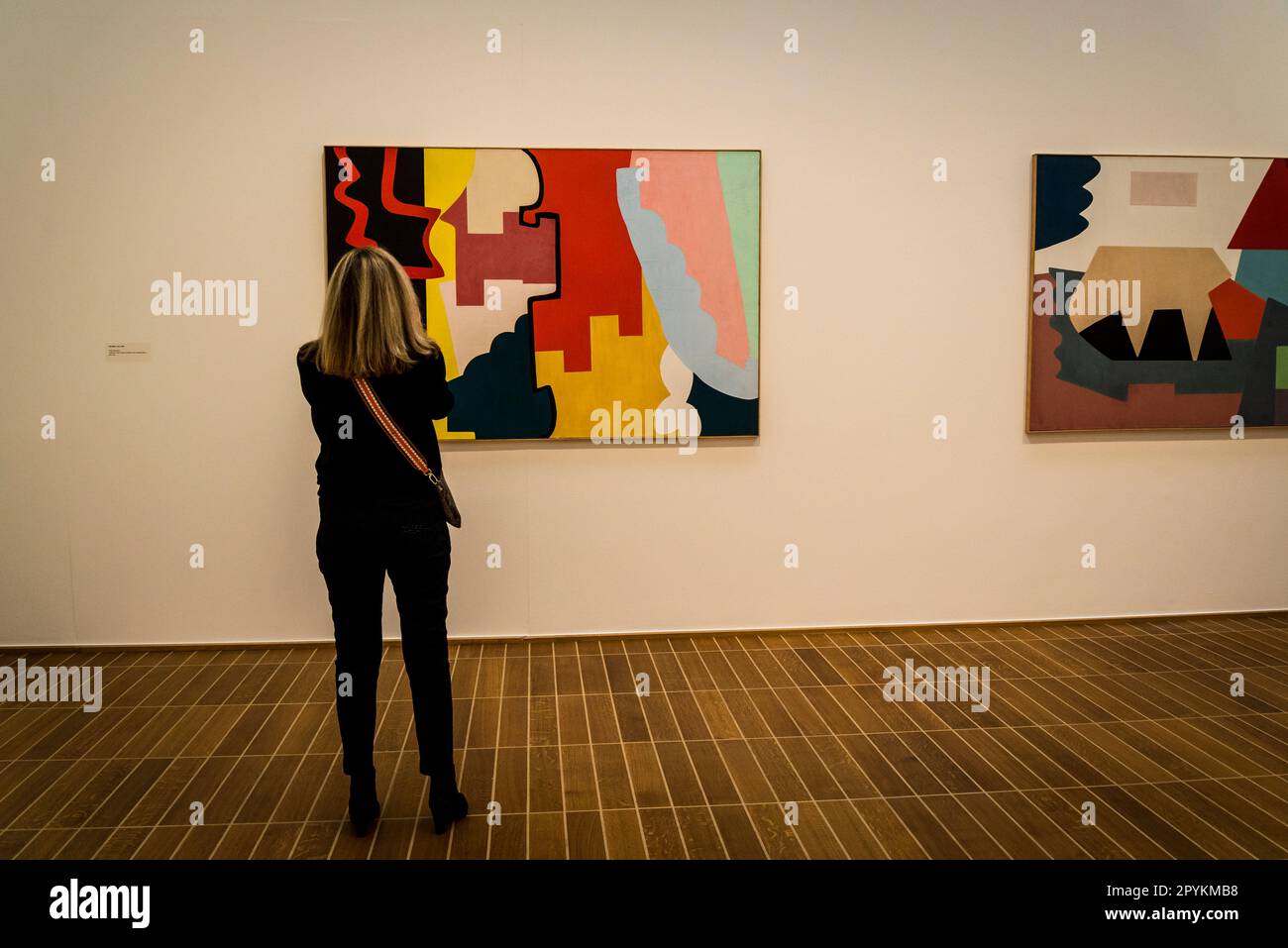 Abstract painting by Shirley Jaffe in exhibition 'Form as Experiment ...