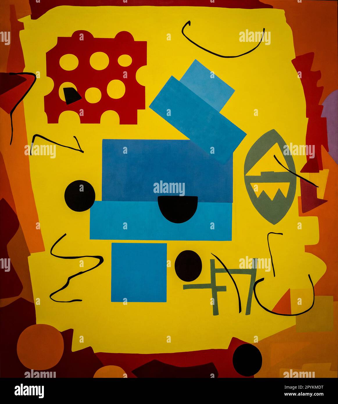 Abstract painting by Shirley Jaffe in exhibition 'Form as Experiment ...