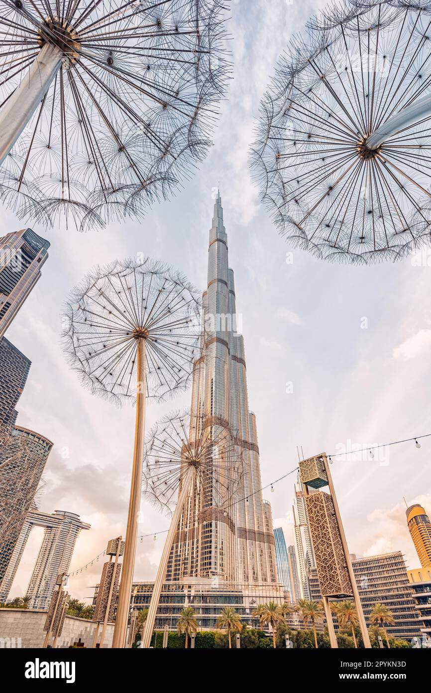 18 January 2023, Dubai, UAE: Famous Burj Khalifa skyscraper tower and ...