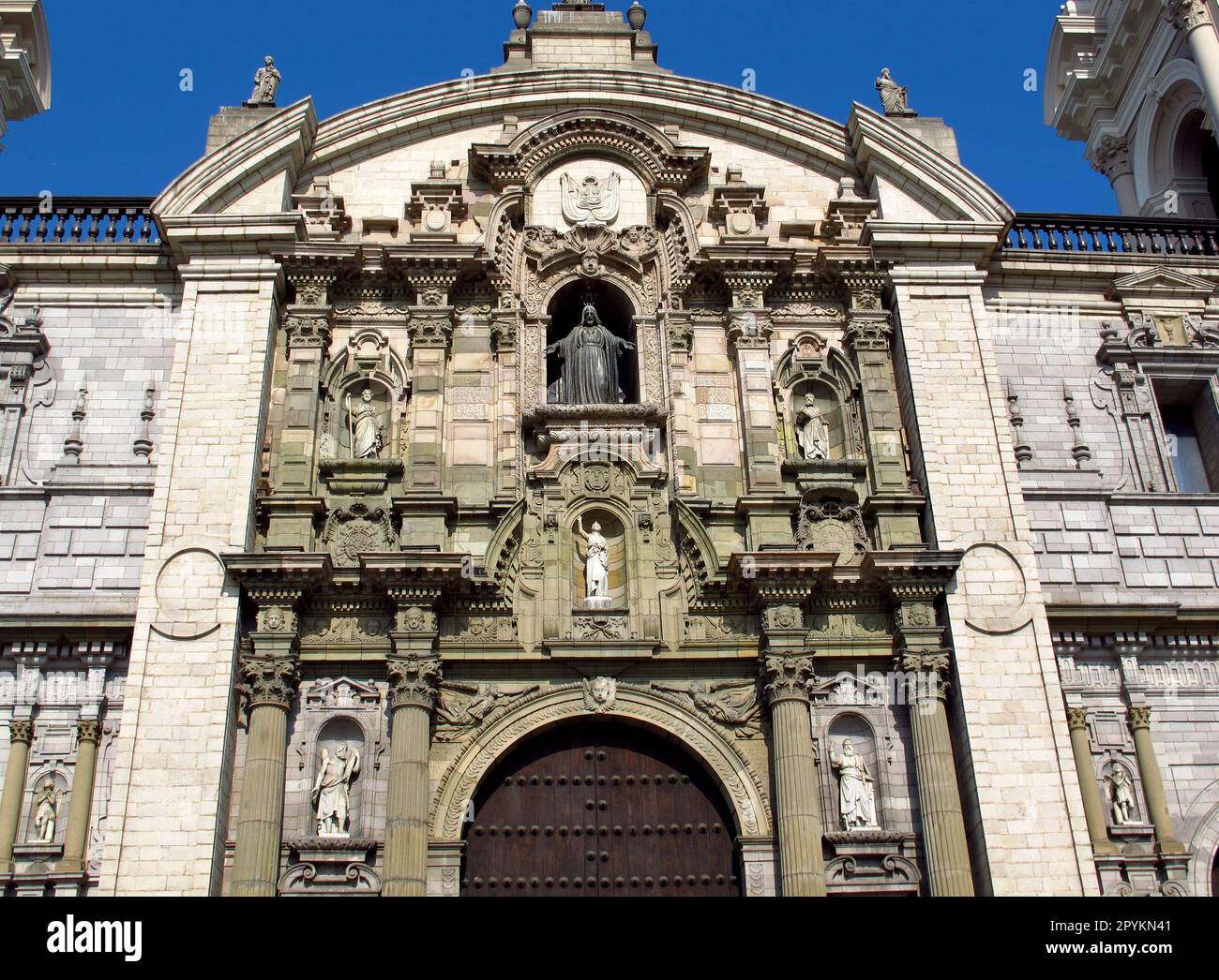 Basilica y Monasterio de Santo Domingo, the church in Lima, Peru Stock ...