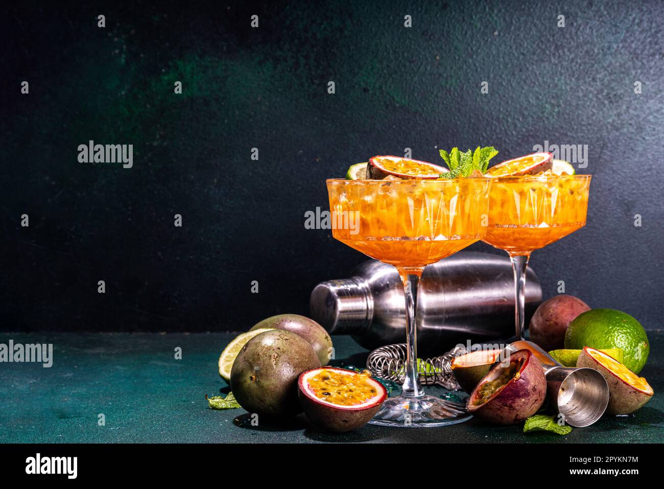 Passion Fruit Martini Cocktail Sweet Pornstar Alcoholic Drink With