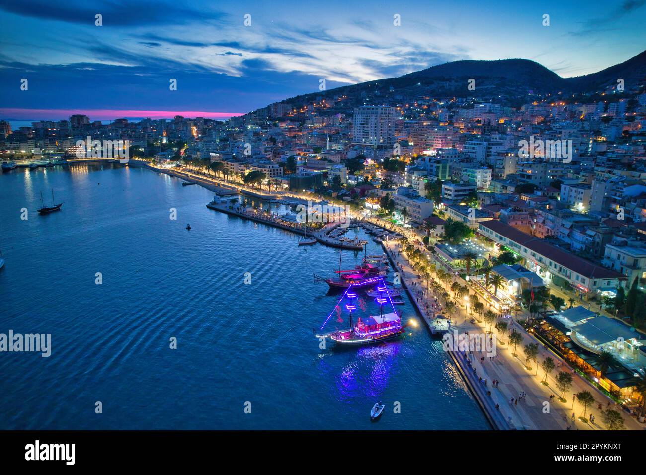Sarande Albania. Albanian riviera Stock Photo - Alamy