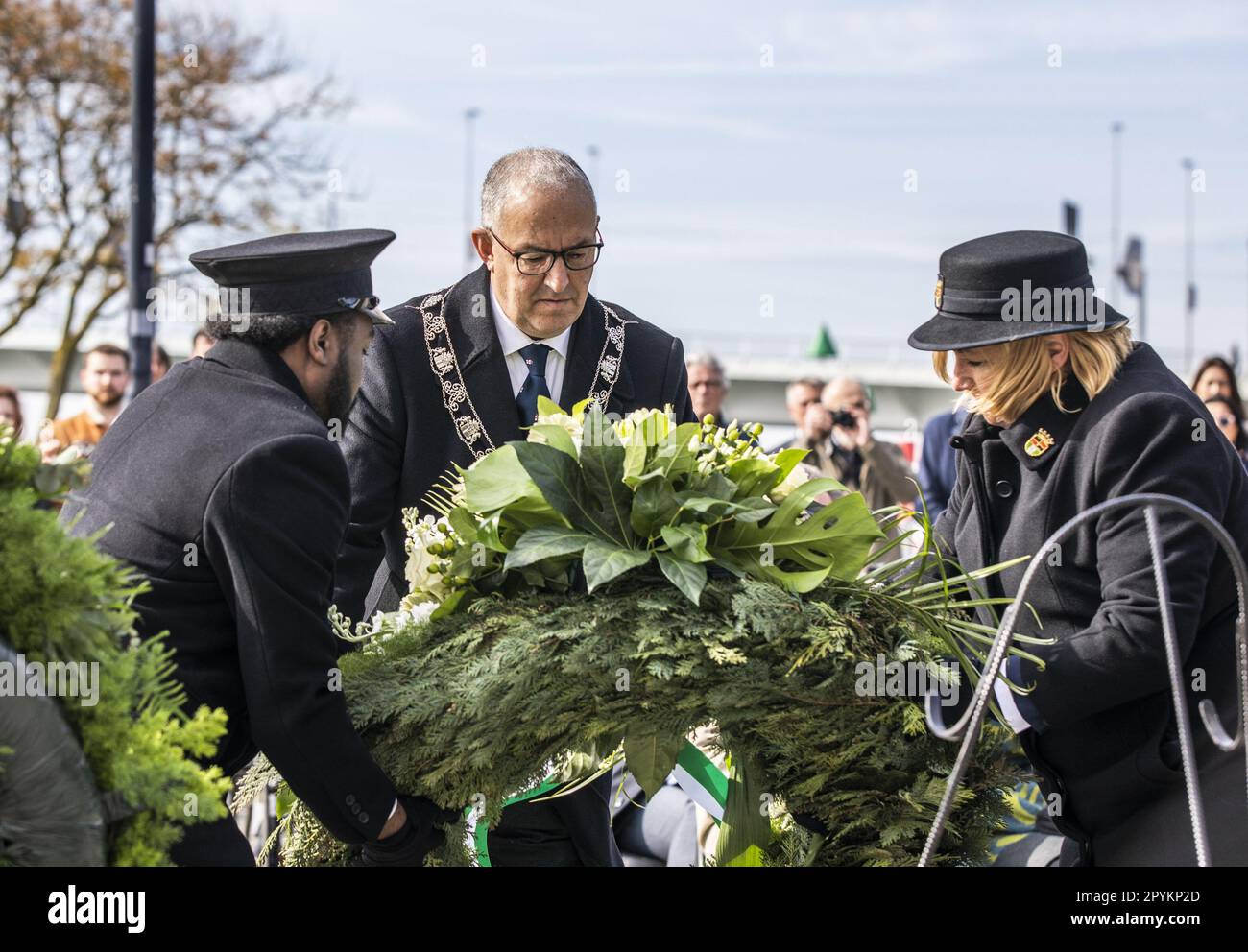 ROTTERDAM - 04/05/2023, Mayor Aboutaleb during the commemoration at the ...