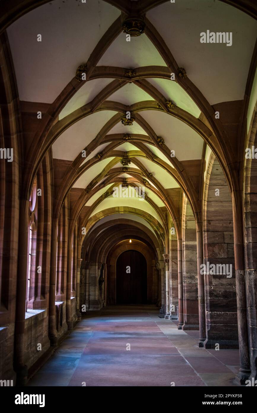Cloister, Basel Minster, originally a Catholic cathedral and today a ...