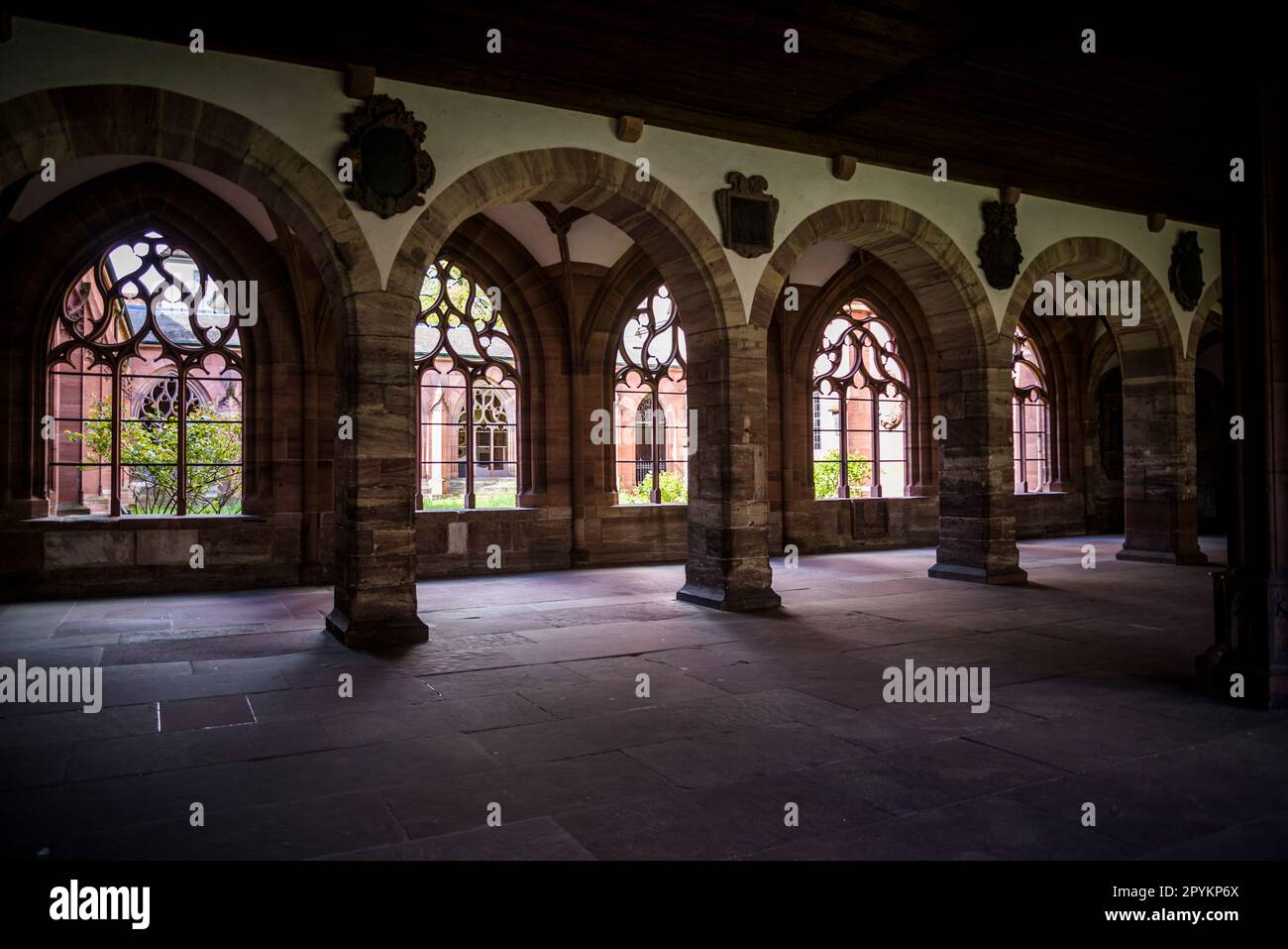 Cloister, Basel Minster, originally a Catholic cathedral and today a ...