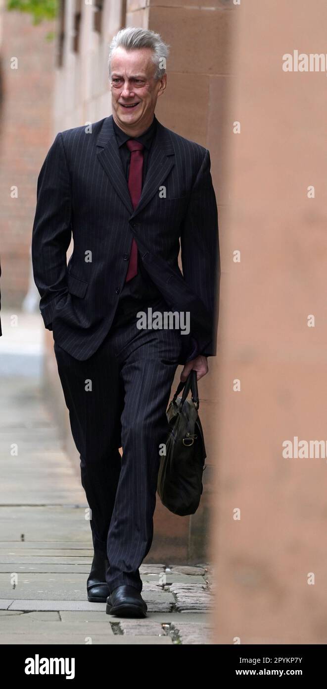 Actor Stephen Tompkinson arrives at Newcastle Crown Court where he is ...
