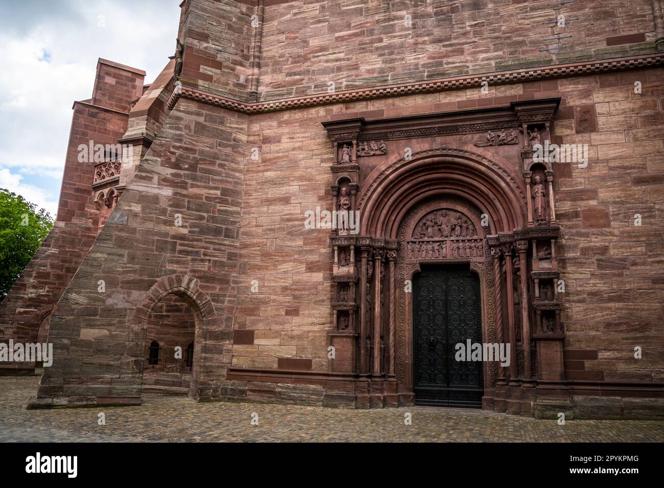 St Gallen portal, Basel Minster, originally a Catholic cathedral and ...