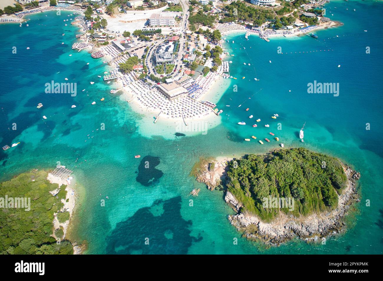 Ksamil Islands, southern Albania. Albanian Riviera Stock Photo - Alamy