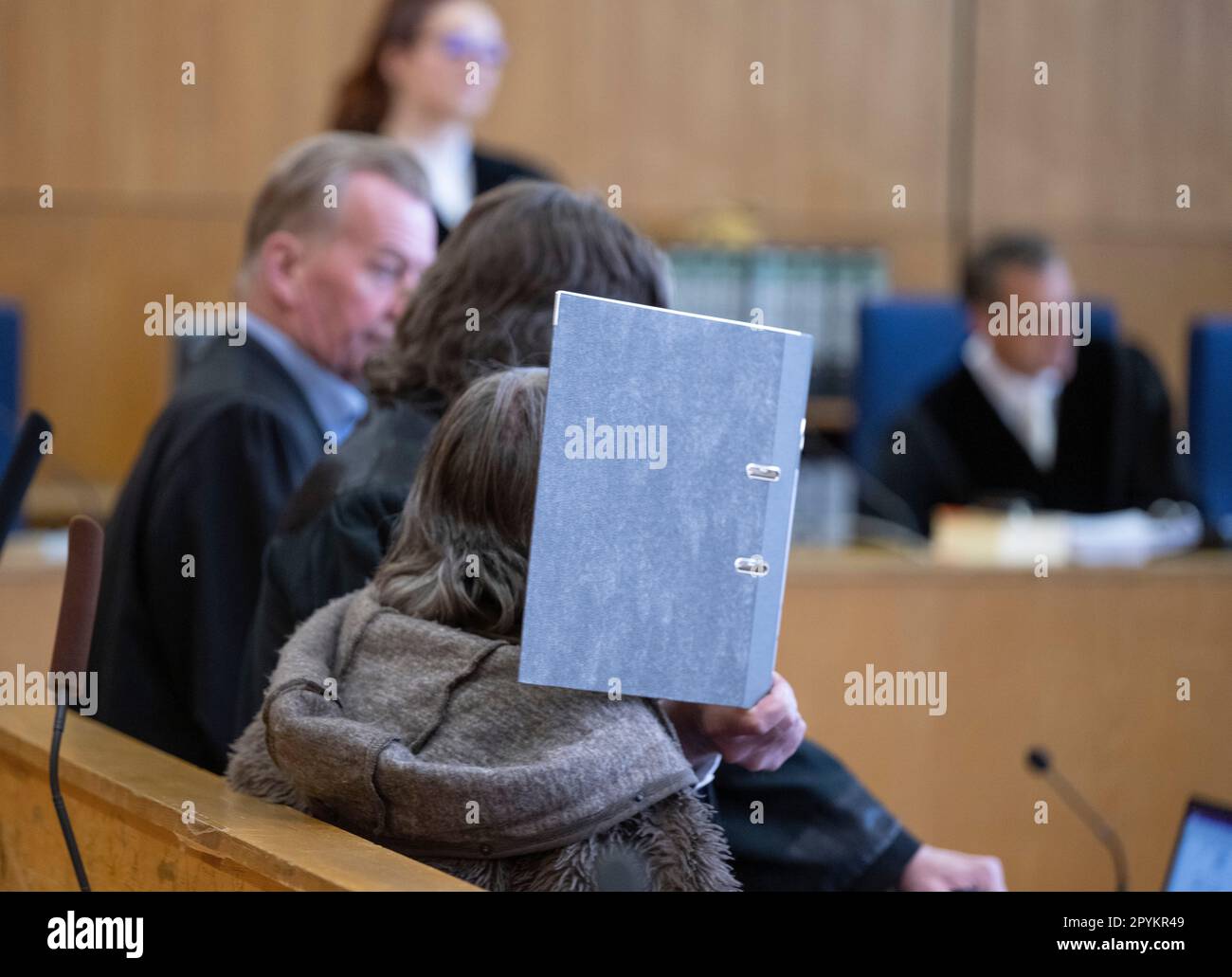 04 May 2023, Hesse, Frankfurt/Main: At the start of the second trial ...