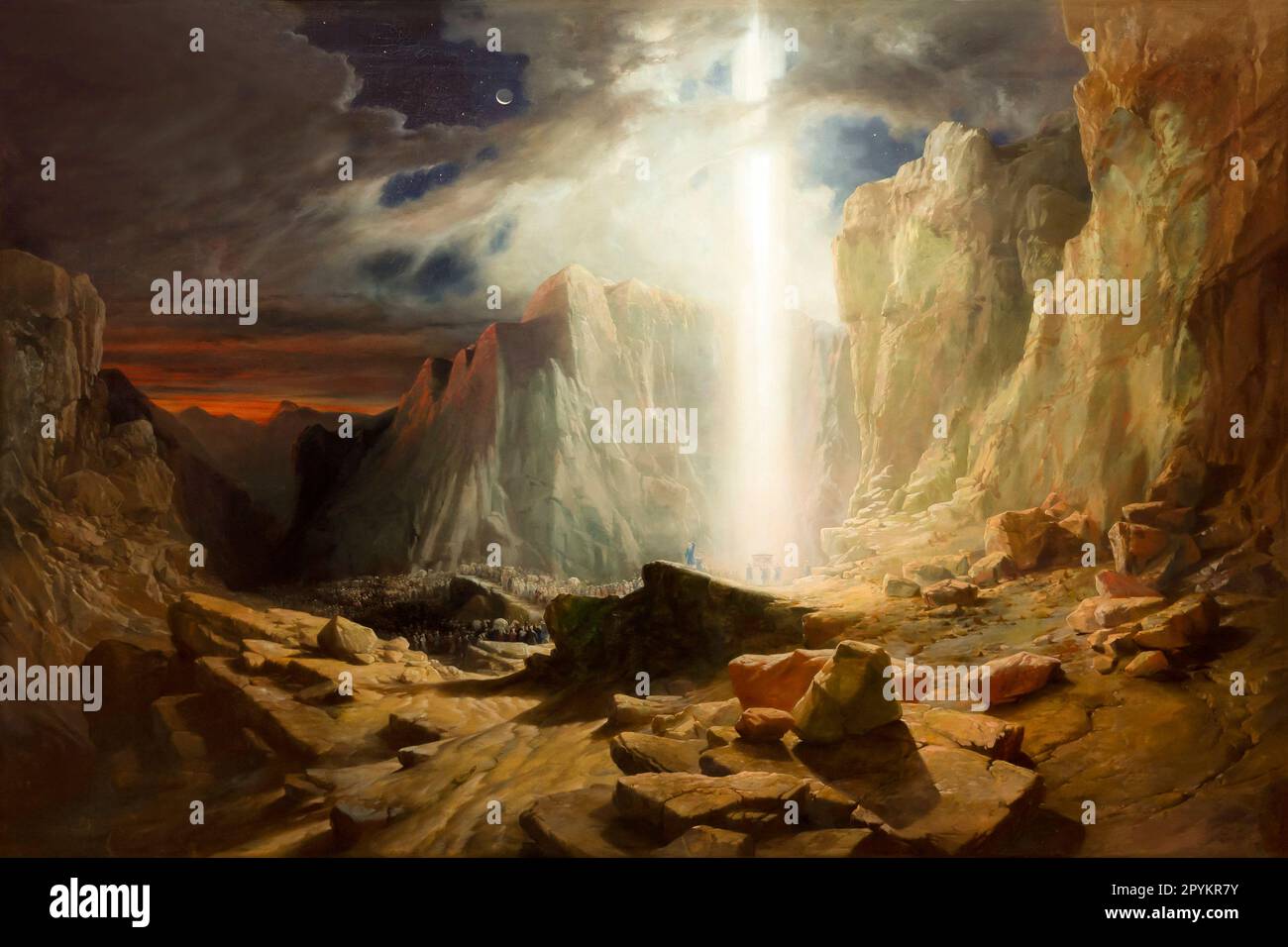 The Israelites passing through the Wilderness, preceded by the Pillar ...