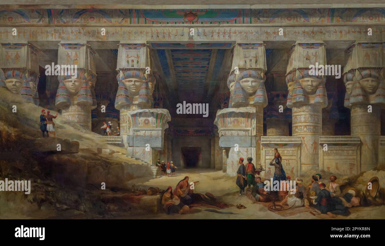 The Temple of Dendera, Upper Egypt, David Roberts, 1841 Stock Photo - Alamy