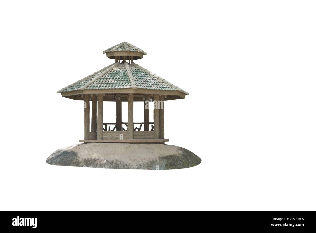 Pavilion in the garden on white background. Clipping path Stock Photo ...