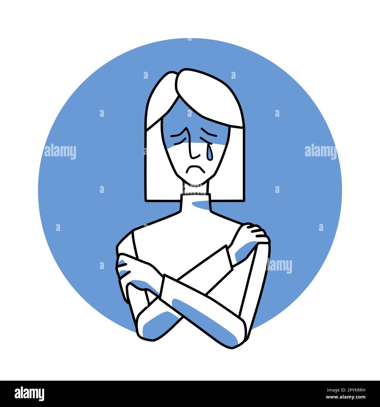 Sad woman Stock Vector Images - Alamy