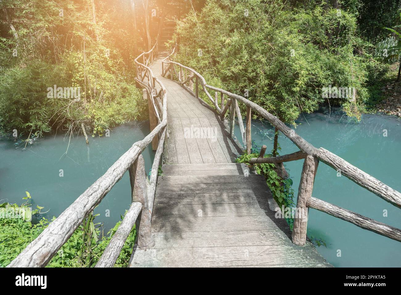 Wood bridge beautiful over hi-res stock photography and images - Alamy