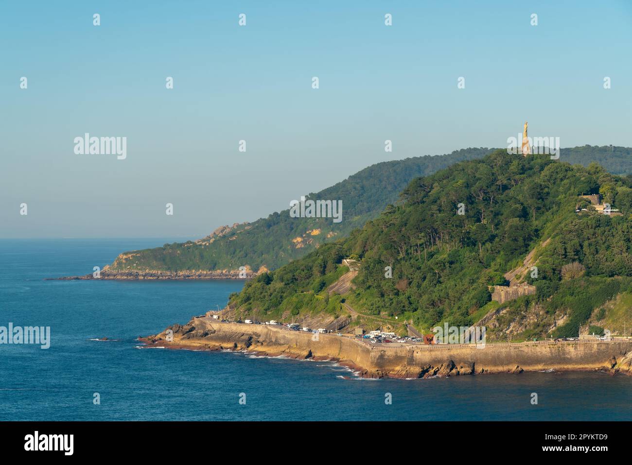 Santa Clara Island in the middle of La Concha Bay. Beautiful travel ...