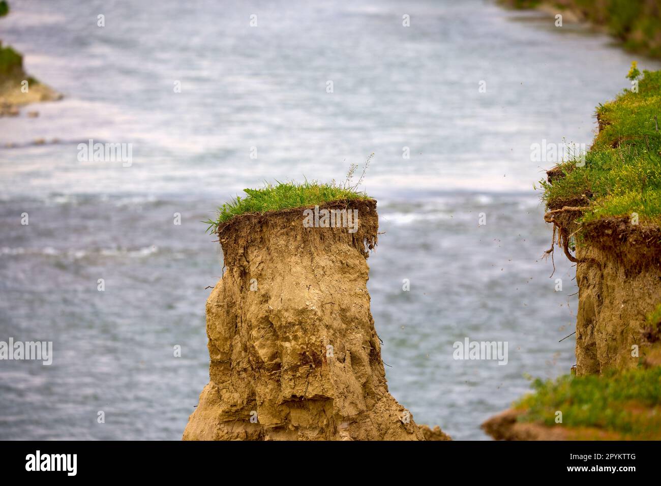 underground soil layer of cross section earth, erosion ground with ...